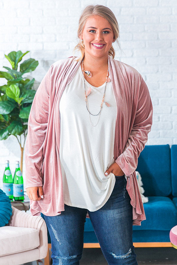 Luxurious Lifestyle Velvet Overlay in Blush • Impressions Online Boutique