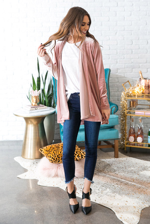 Luxurious Lifestyle Velvet Overlay in Blush • Impressions Online Boutique
