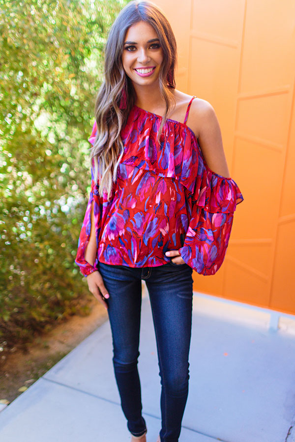 Late Night Luau Ruffle Top • Impressions Online Boutique