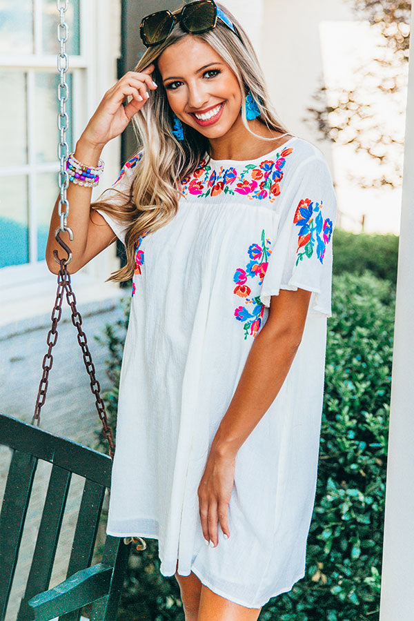 Bombshell Of Summer Embroidered Shift Dress • Impressions Online Boutique