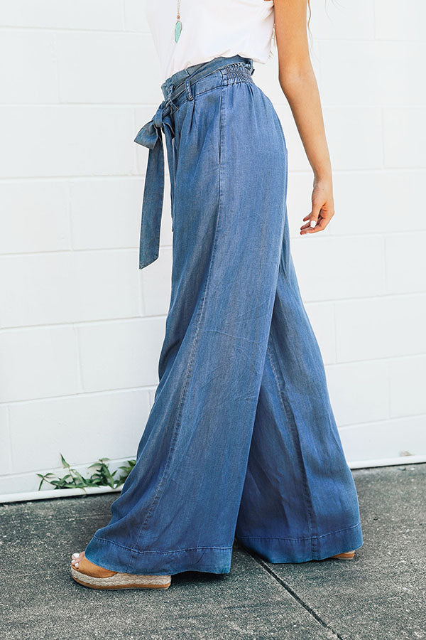 Relaxed Approach Chambray Pants in Medium Wash • Impressions Online ...