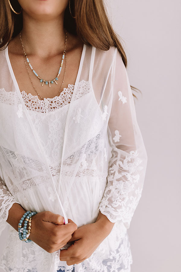 Enlightened Lace Overlay in White • Impressions Online Boutique