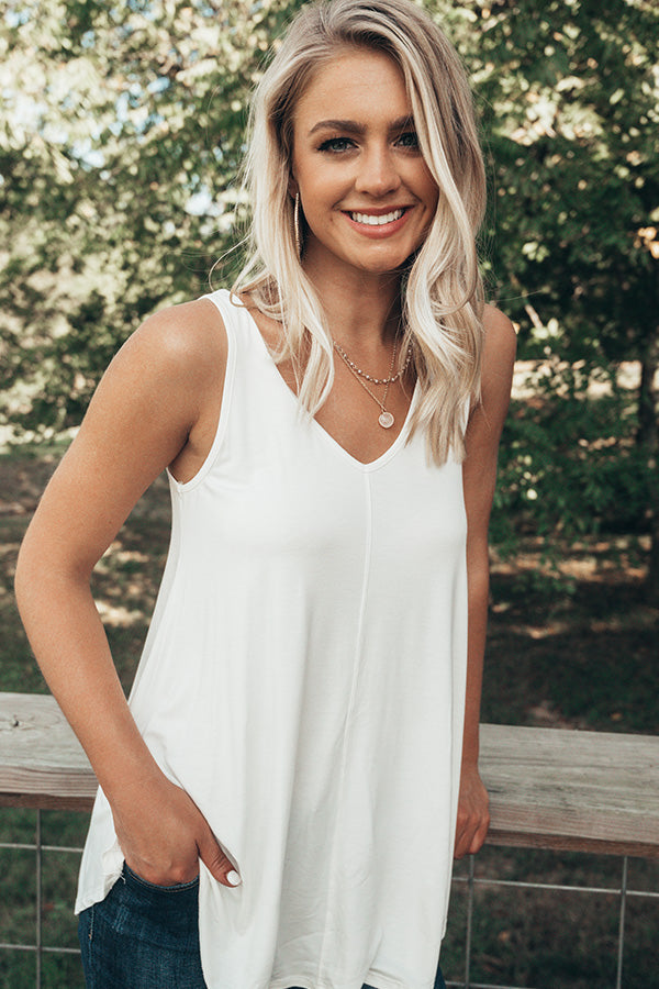 Perfect Harmony Shift Tank in Ivory • Impressions Online Boutique