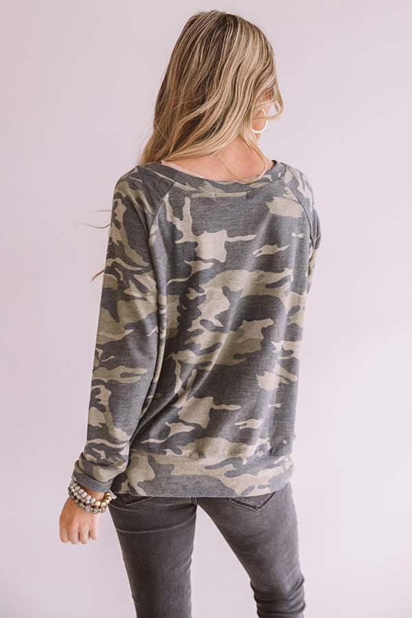Well Traveled Camo Shift Top in Army Green – Impressions Online Boutique