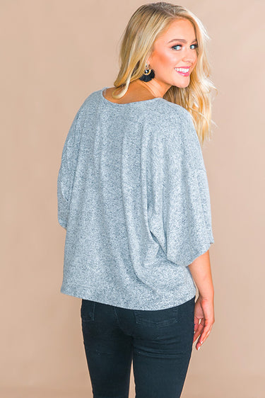 London Romance Front Tie Top in Grey – Impressions Online Boutique