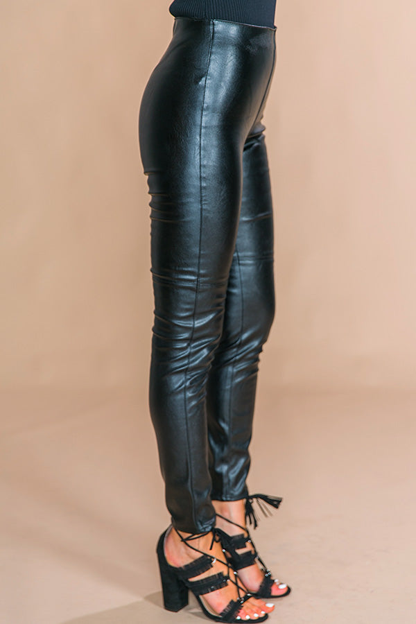 Showstopper Faux Leather High Waist Leggings • Impressions Online Boutique