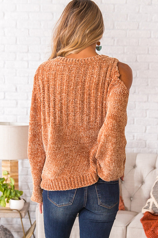 Apple Cider Softness Chenille Sweater In Camel • Impressions Online ...