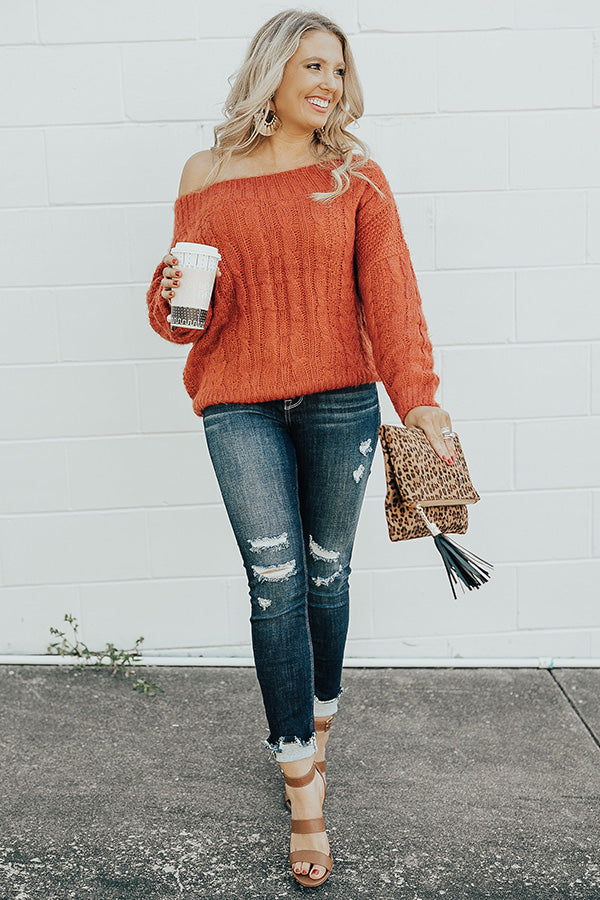 Cuddle Weather Ultra Soft Sweater In Scarlet • Impressions Online Boutique