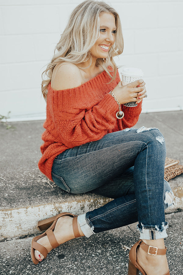 Cuddle Weather Ultra Soft Sweater In Scarlet • Impressions Online Boutique
