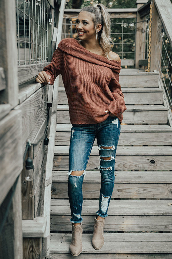 Oh So Cozy Tunic Sweater in Rustic Rose • Impressions Online Boutique