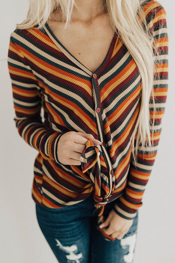 Pumpkin Patch Pretty Stripe Top • Impressions Online Boutique