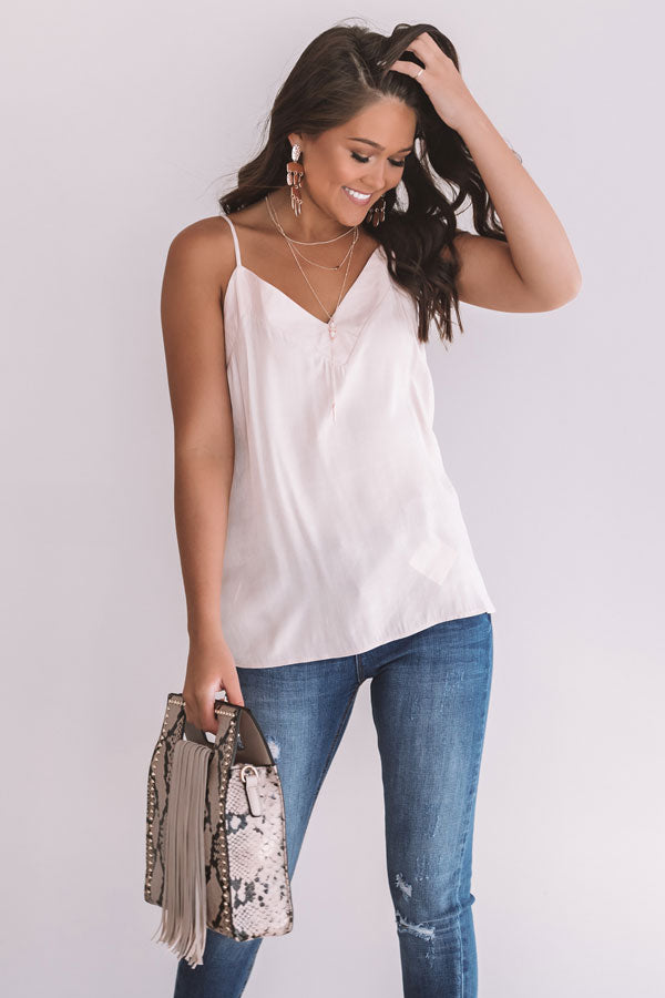 Delicate Subject Shift Tank in Blush • Impressions Online Boutique