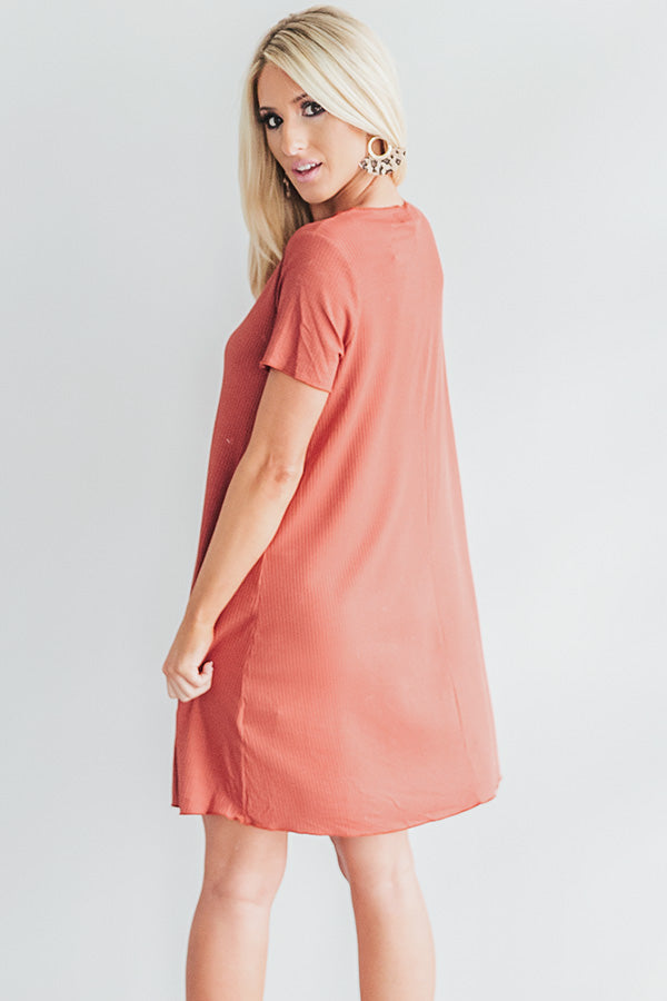 Button Up Bombshell Shift Dress In Pumpkin • Impressions Online Boutique