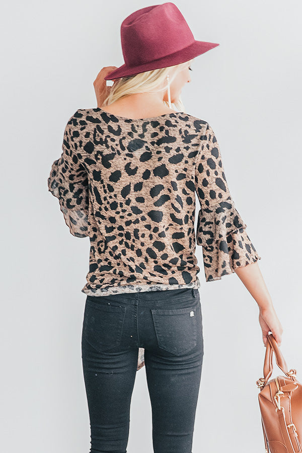 Lady Boss Leopard Tie Top – Impressions Online Boutique
