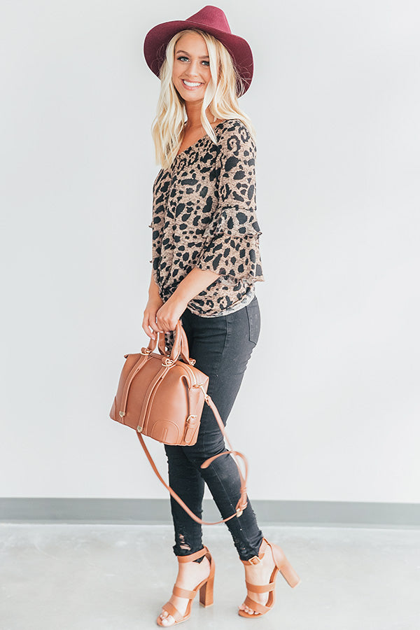 Lady Boss Leopard Tie Top – Impressions Online Boutique