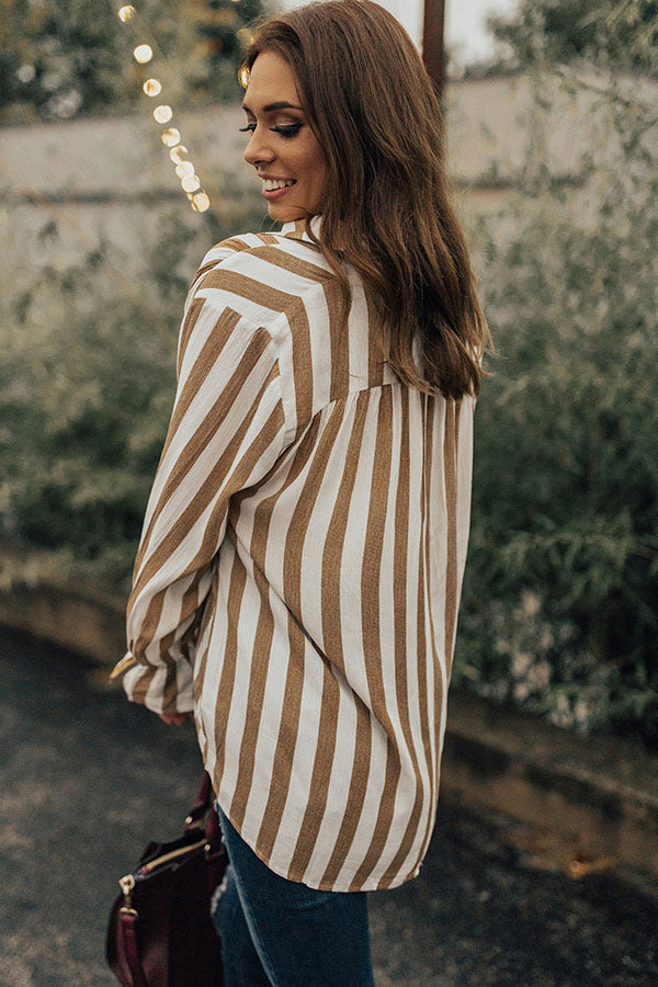 Slope Style Striped Top In Mustard • Impressions Online Boutique