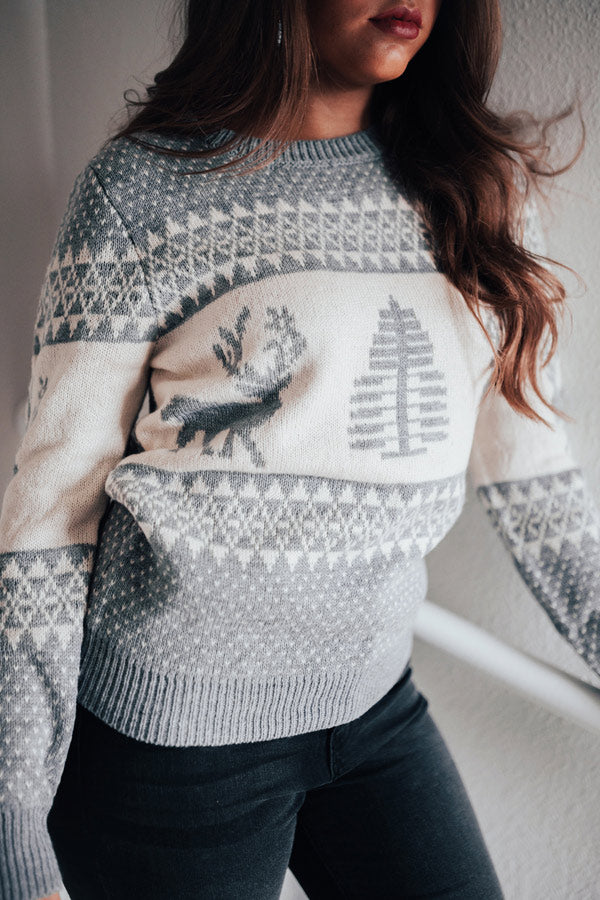 Reindeer Games Shift Sweater in Grey – Impressions Online Boutique