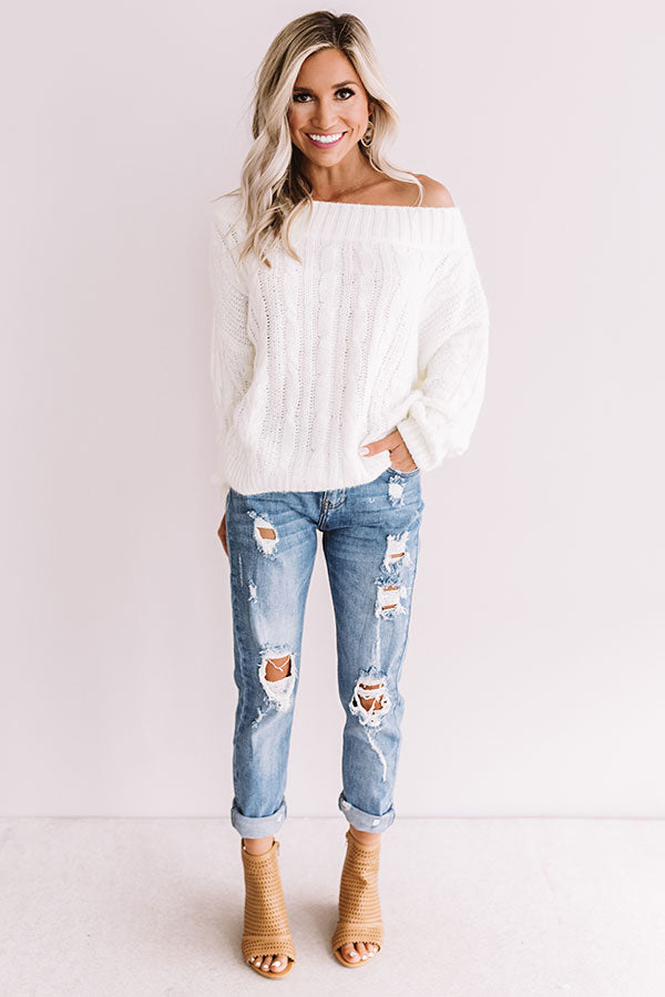 Cuddle Weather Ultra Soft Sweater In Ivory • Impressions Online Boutique