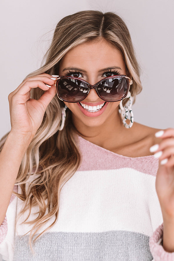 Hey, Bombshell Sunnies In Wine • Impressions Online Boutique