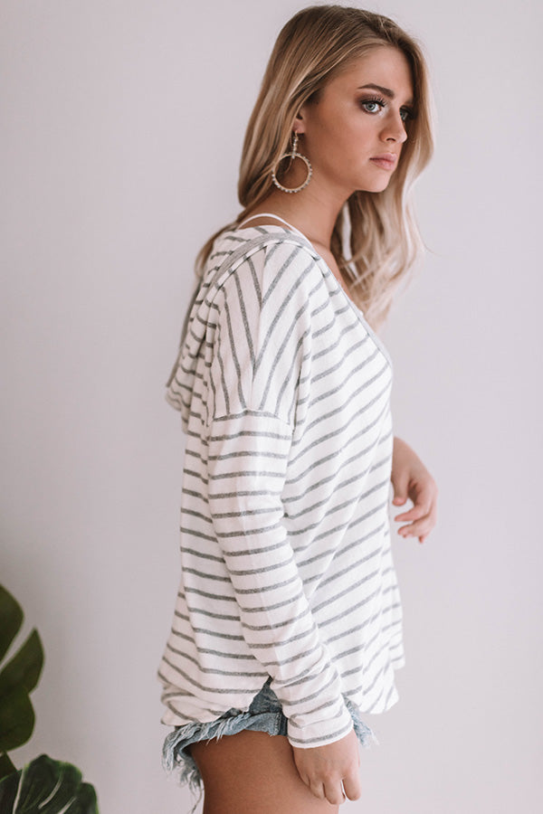 Feeling Beachy Stripe Hoodie • Impressions Online Boutique