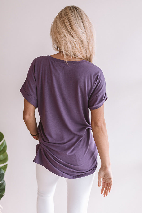 Malibu Bombshell Shift Tee In Purple • Impressions Online Boutique