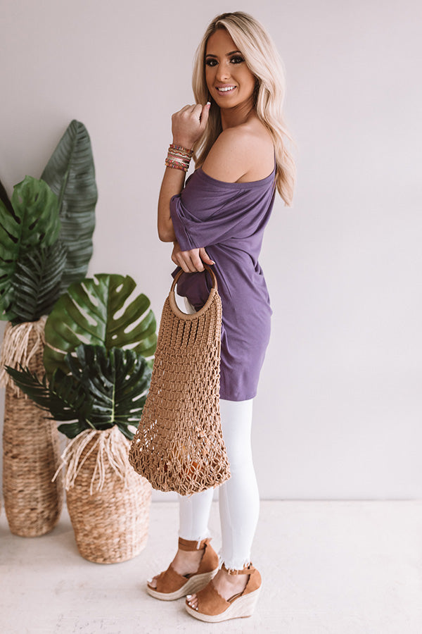 Malibu Bombshell Shift Tee In Purple • Impressions Online Boutique