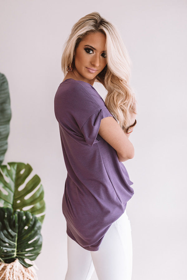 Malibu Bombshell Shift Tee In Purple • Impressions Online Boutique