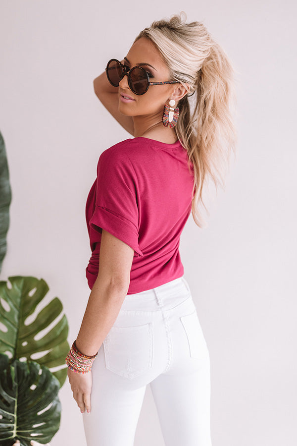 Malibu Bombshell Shift Tee In Fuchsia • Impressions Online Boutique