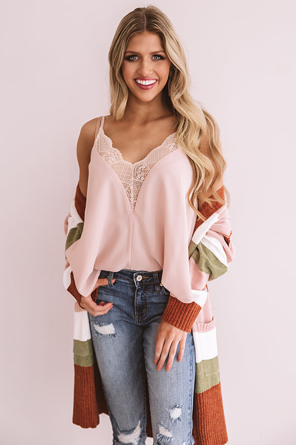 Endless Sun Lace Tank In Latte • Impressions Online Boutique