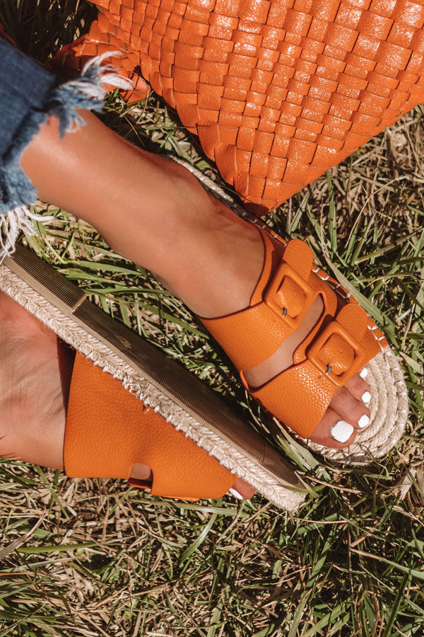 The Mara Sandal In Persimmon • Impressions Online Boutique