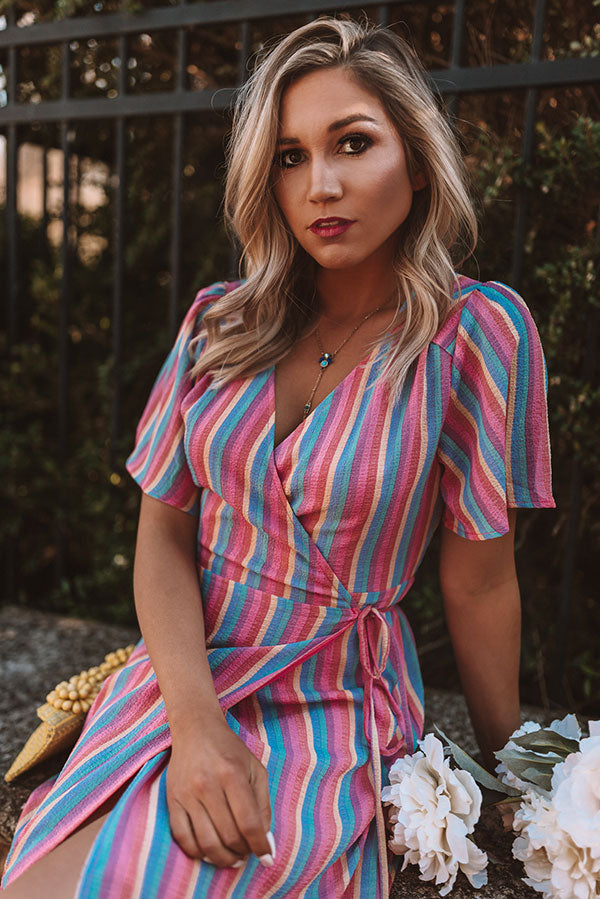 Prosecco Under Palm Trees Wrap Maxi Dress • Impressions Online Boutique