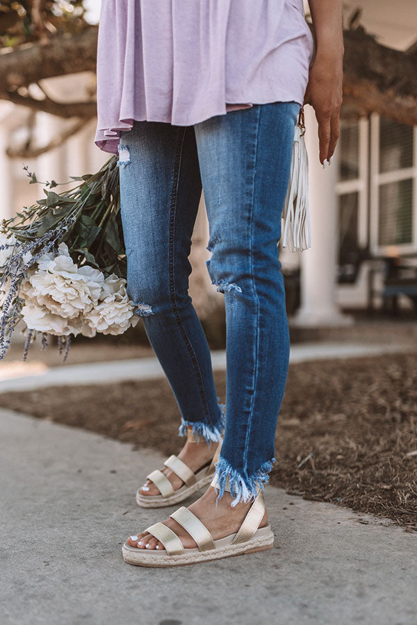 The Sundry Sandal In Gold • Impressions Online Boutique