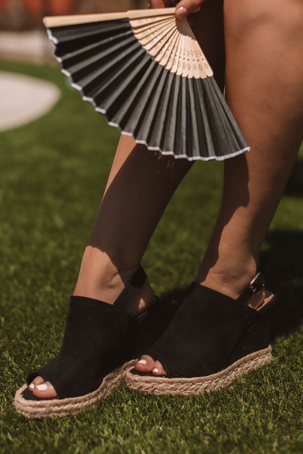 The Mason Wedge In Black • Impressions Online Boutique