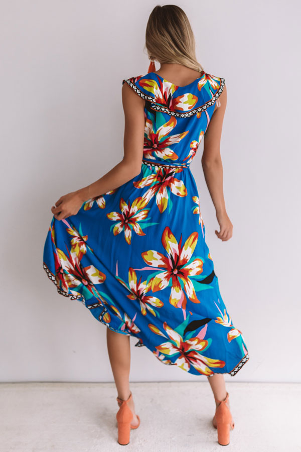 Out Of The Blue Floral Dress • Impressions Online Boutique