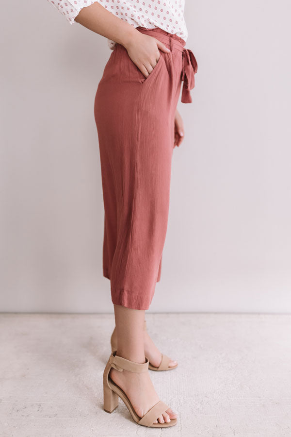 Summer Dreams High Waist Pants In Rustic Rose • Impressions Online Boutique