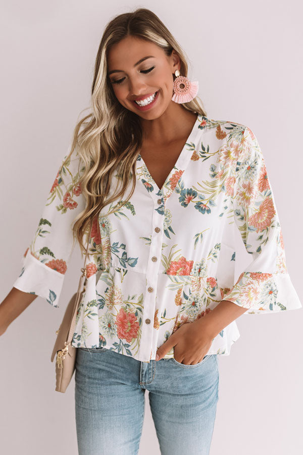 Flowers And Flirting Top – Impressions Online Boutique