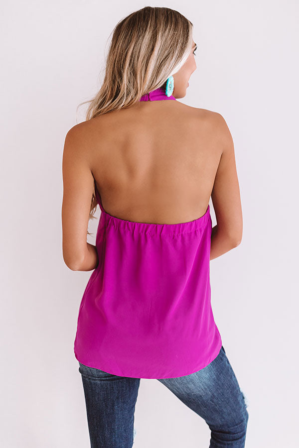 Such A Flirt Halter Top In Orchid • Impressions Online Boutique