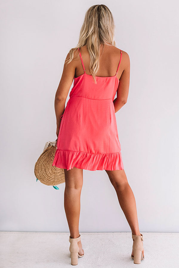 Pina Colada Casual Wrap Dress In Raspberry • Impressions Online Boutique