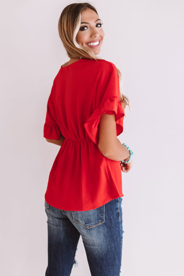 Top Shelf Margs Top In Red • Impressions Online Boutique