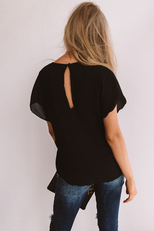 Pretty Perks Pleated Top In Black • Impressions Online Boutique