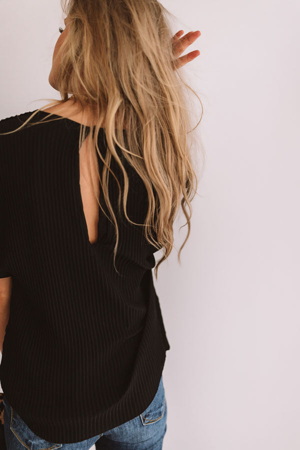 Pretty Perks Pleated Top In Black • Impressions Online Boutique