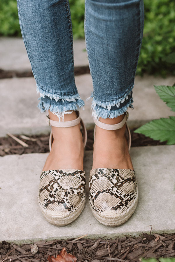 Seaside Snake Print Platform Sandal • Impressions Online Boutique