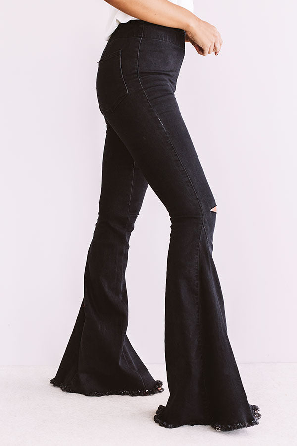 The Blakely High Waist Flares In Black • Impressions Online Boutique