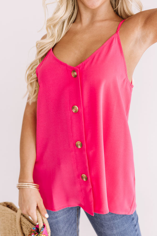 The Beauty Shift Tank In Hot Pink • Impressions Online Boutique