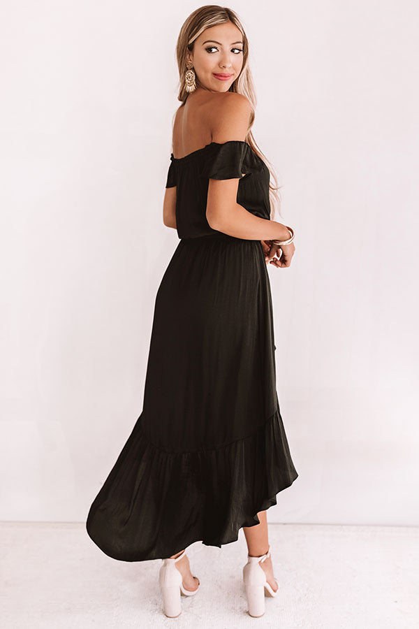 Seaside Vacay Button Up Dress In Black – Impressions Online Boutique