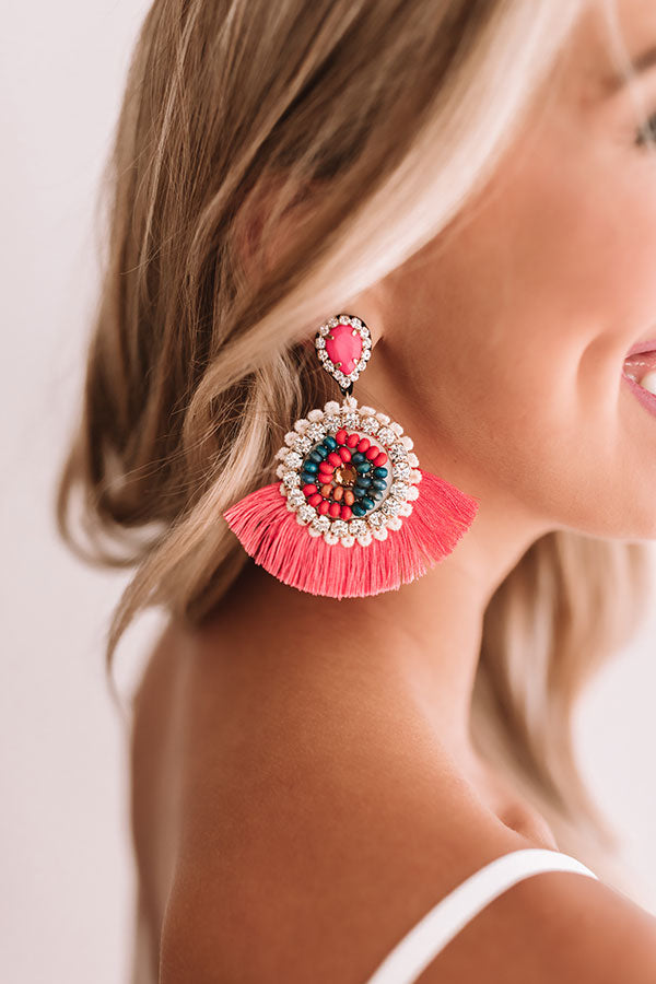 Styled So Pretty Earrings In Coral • Impressions Online Boutique
