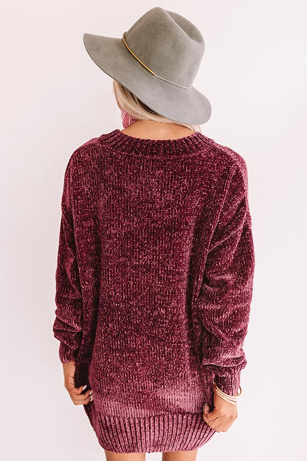 Cozy Celebration Chenille Sweater In Windsor Wine • Impressions Online ...
