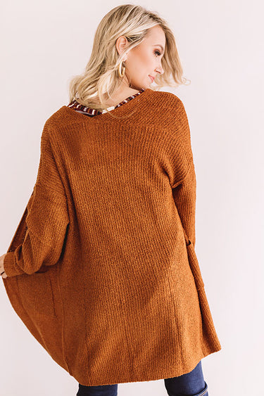 Winter Weekend Knit Cardigan In Rust – Impressions Online Boutique