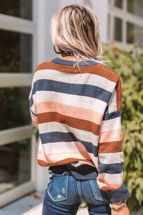 Swiss Alps Getaway Stripe Shift Sweater – Impressions Online Boutique