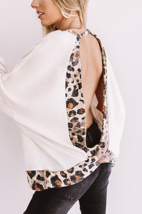 Fireside Flirt Open Back Sweater • Impressions Online Boutique